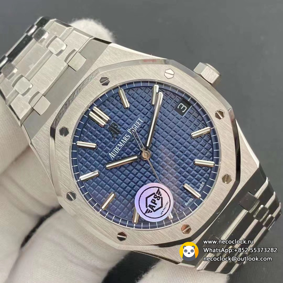AP Royal Oak 41mm 15500 Blue Dial SS Bracelet APSF A4302 - NecoClock ...