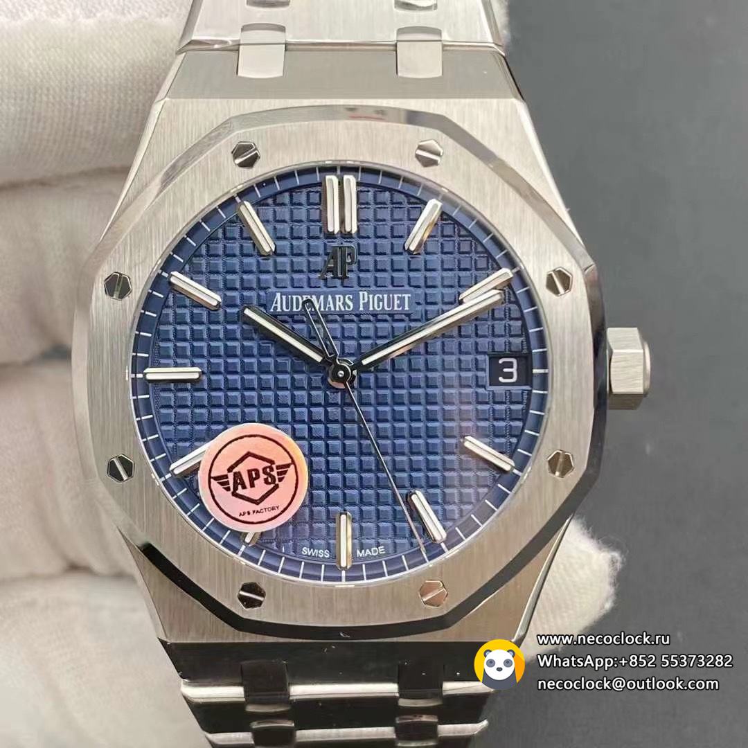 AP Royal Oak 41mm 15500 Blue Dial SS Bracelet APSF A4302 - NecoClock ...