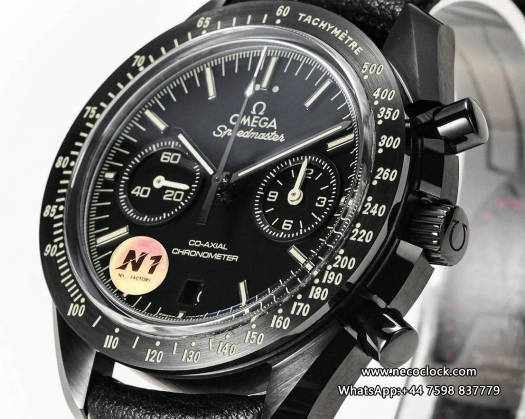 Speedmaster 44mm "Dark Side of The Moon" Real Ceramic Black Dial Black ...